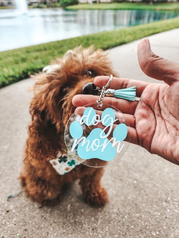 Dog Mom Keychain - Dog Mom Box